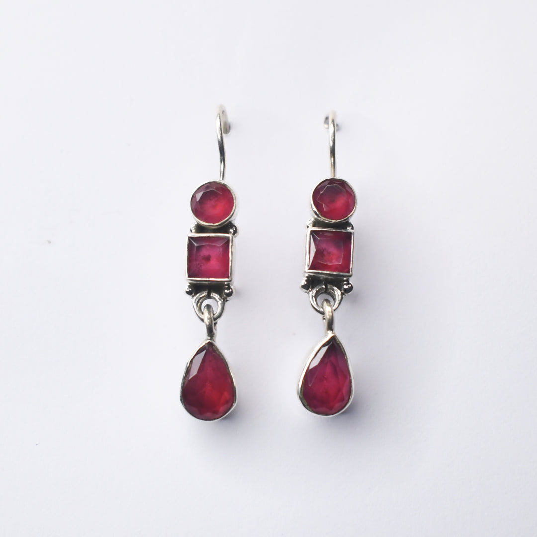 Hydro Ruby Hooks by Pratha - Jewellery Studio